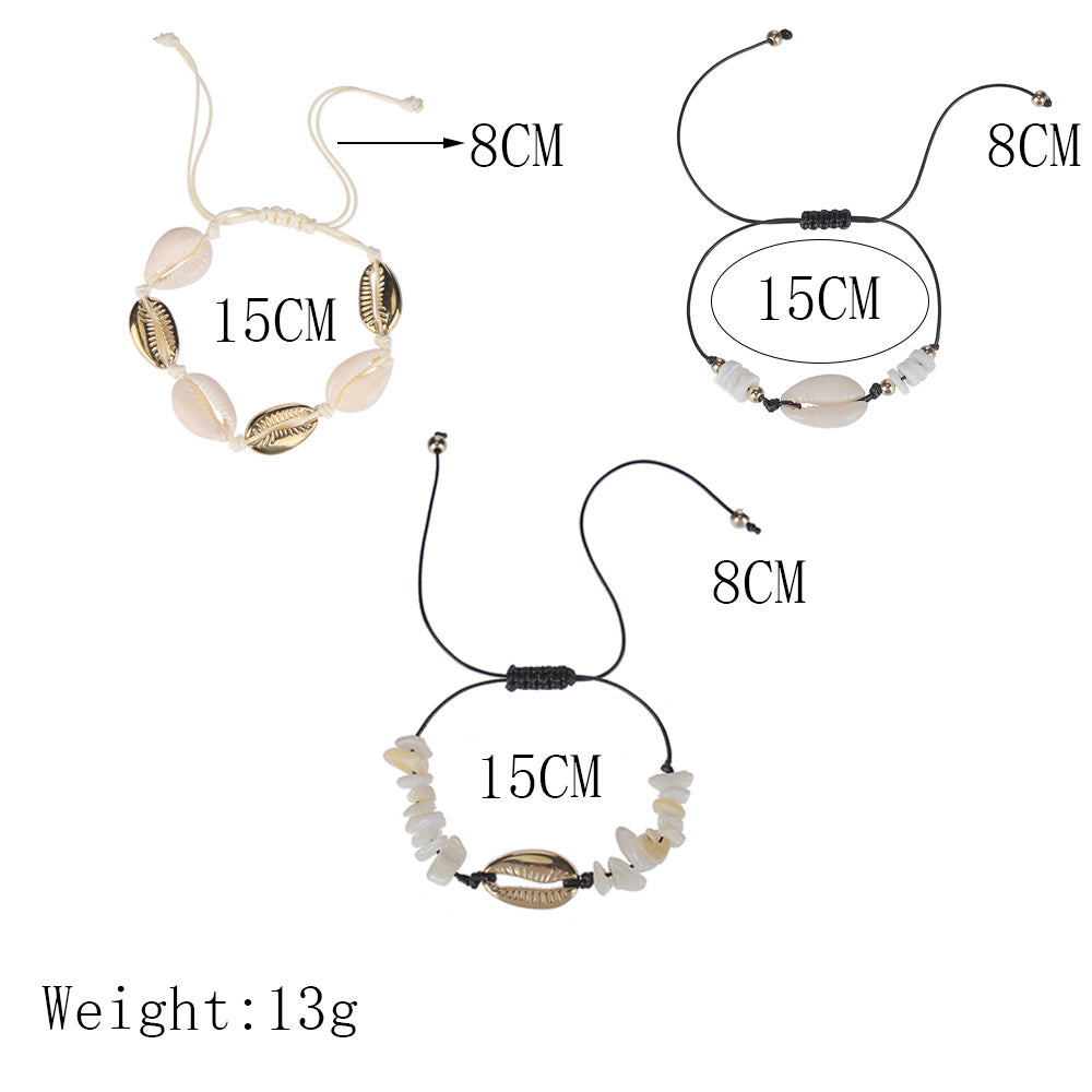 Charm Shell Bracelet with Raw Quartz Stone – Dream Closet Couture