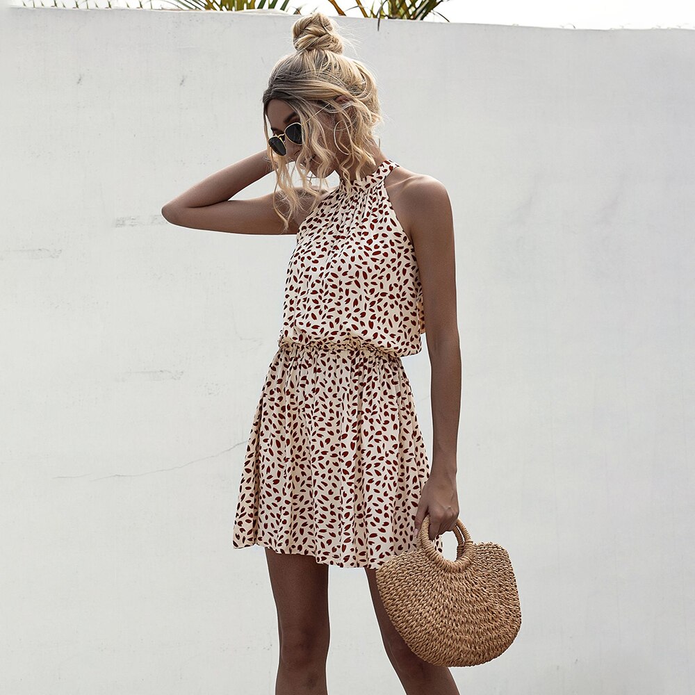 Floral Halter Strapless Mini Sundress – Dream Closet Couture