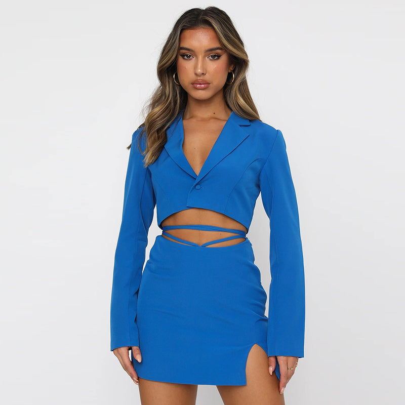 Tory Two Piece Cropped Blazer Matching Set – Dream Closet Couture