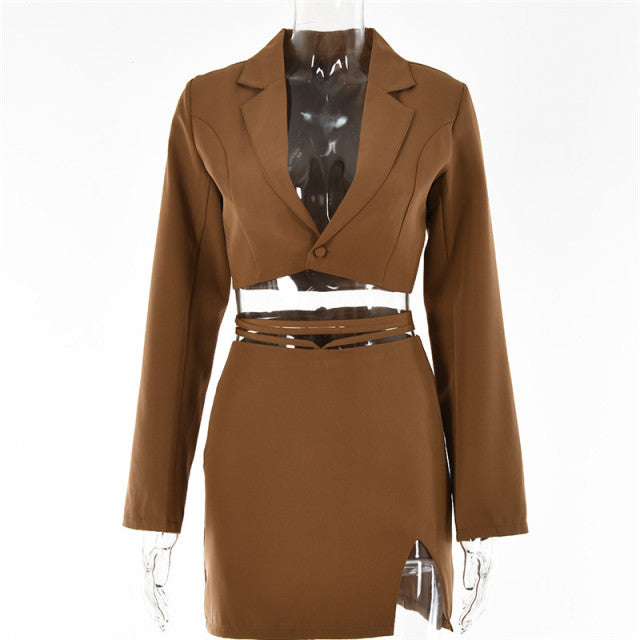 Tory Two Piece Cropped Blazer Matching Set – Dream Closet Couture