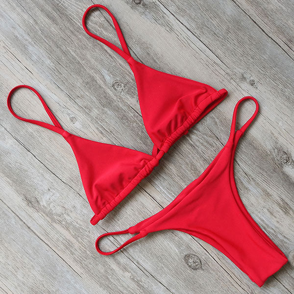 Simple Solid Triangle Bikini – Dream Closet Couture