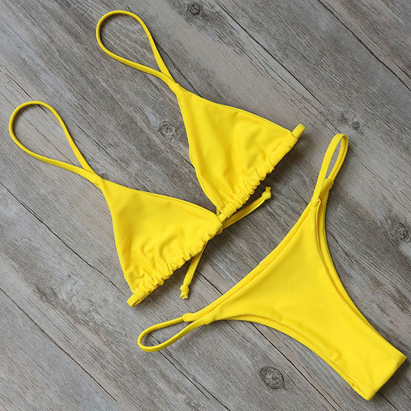 Simple Solid Triangle Bikini – Dream Closet Couture